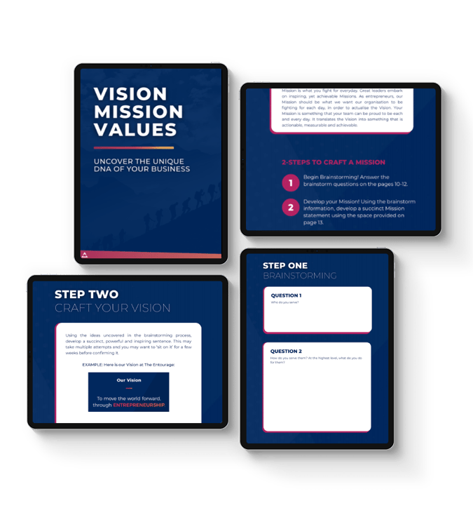 Download Your Vision, Mission, Values Template | The Entourage